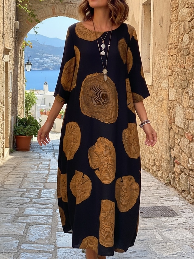 Women's Midi Dress Maxi Dress Casual Dress Cotton Linen Dress Boho ...