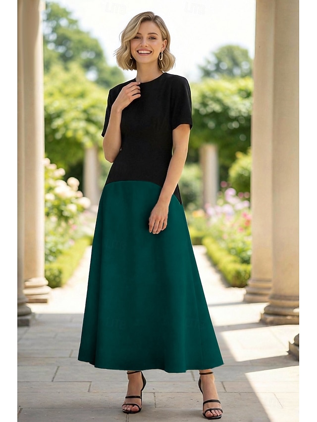 A-Line Floor Length Wedding Guest Dress Formal Dresses Evening Gown ...