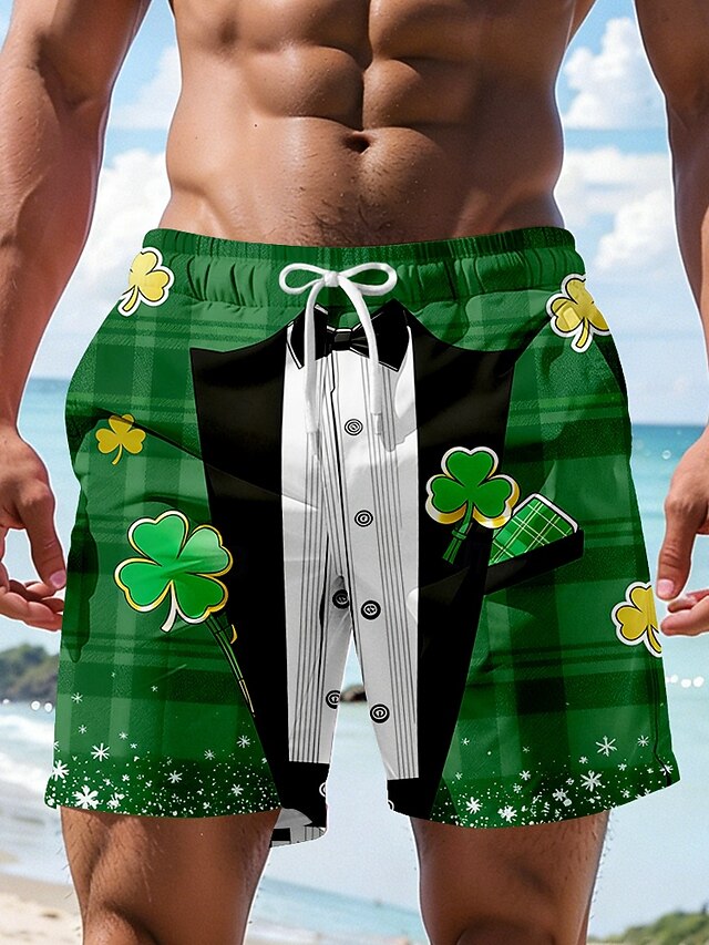St. Patrick's Day Men's Shamrock Costume Faux Collar and Suit Design ...