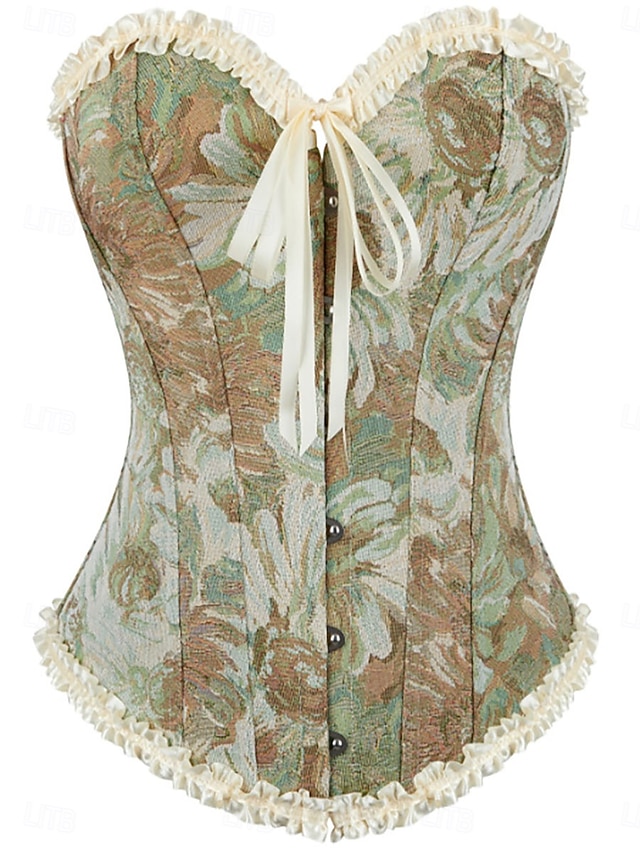 Women's Shapewear Sexy Sweet Floral Buttons Daily Home Vacation ...