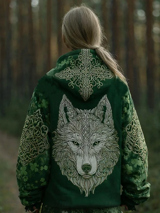 St. Patrick's Day Women's Pullover Hoodie Sweatshirt Graphic Shamrock ...