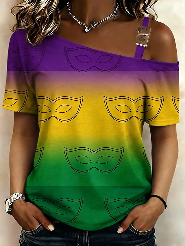 Carnival Women's T Shirt Graphic Geometric Vintage Stylish Casual Short ...