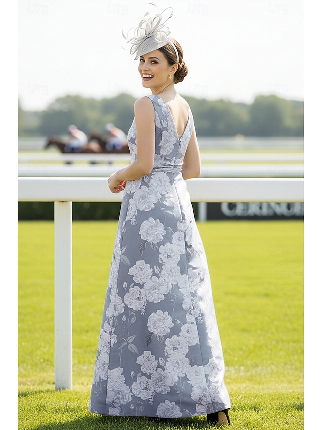 A-Line Ankle Length Wedding Guest Dress Derby Dress Mother of the Bride ...