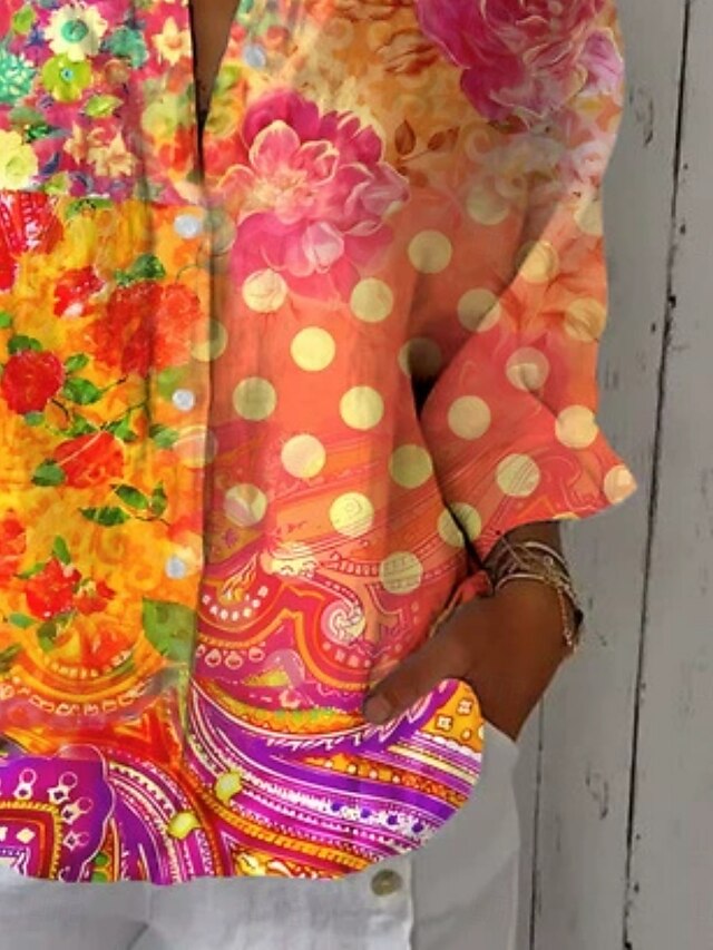 Women's Shirt Casual Shirt Beach Shirt Floral Graphic Elegant Stylish ...