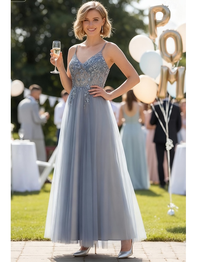 A-Line Sheath Column Floor Length Prom Dress Evening Gown Prom Dresses ...