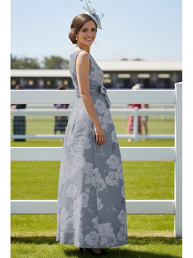 A-Line Ankle Length Wedding Guest Dress Derby Dress Mother of the Bride ...