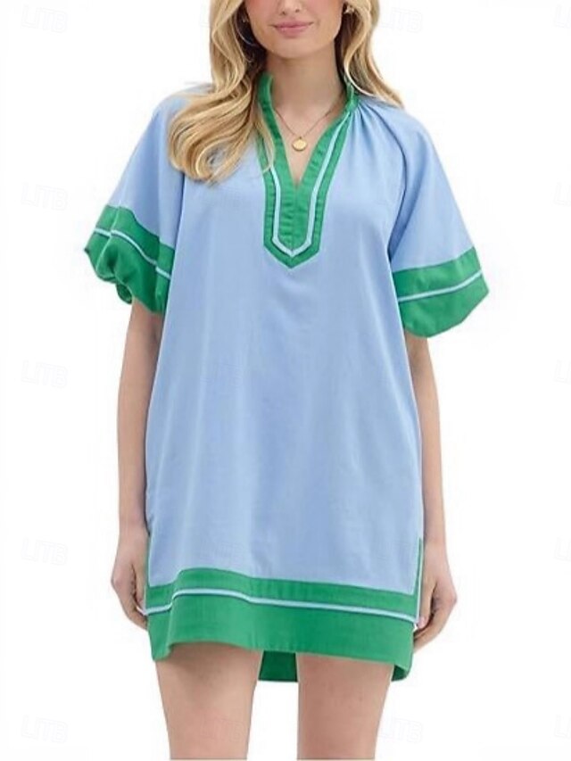 Women's Mini Dress Shirt Dress Casual Dress Fashion Modern Vacation ...