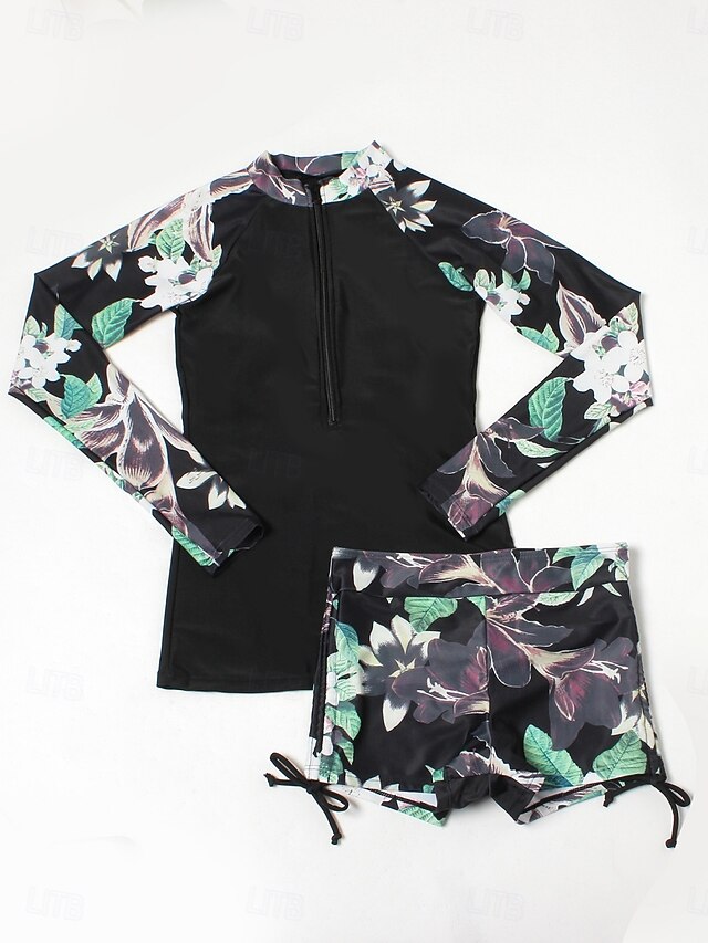 Women's Swimwear Tankini 2 Piece Shorts Swimsuit Tummy Control High ...