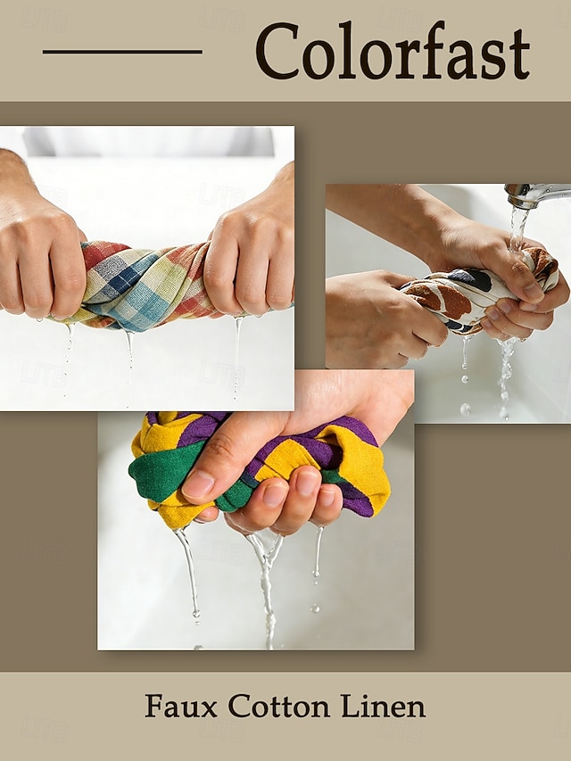 Women's Shirt Faux Cotton Linen Floral Bohemia Active Casual Long ...