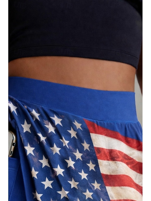 Women's Vintage Fashion Casual Mini High Waist Skirts Graphic Print ...