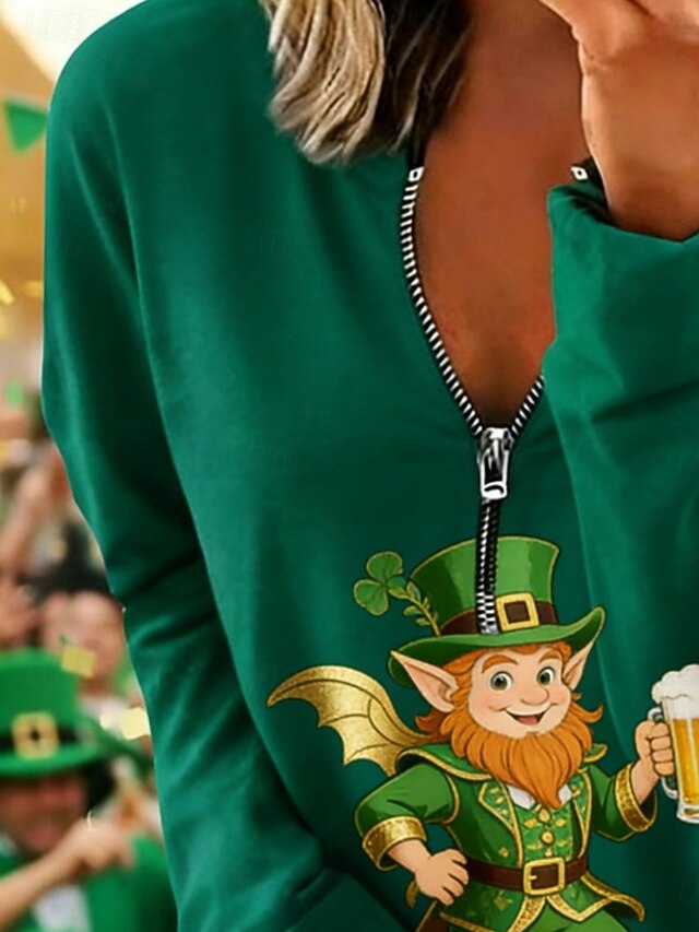 St. Patrick's Day Women's T Shirt Tee Top Graphic Beer Fashion Stylish ...