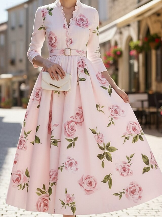 Women's Maxi Dress Casual Dress Work Dress Floral Dress Elegant Vintage ...