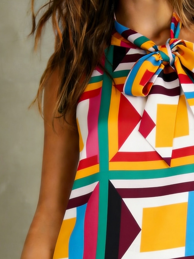 Women's Satin Top Halter Neck Top Tank Top Sleeveless Shirt Graphic ...