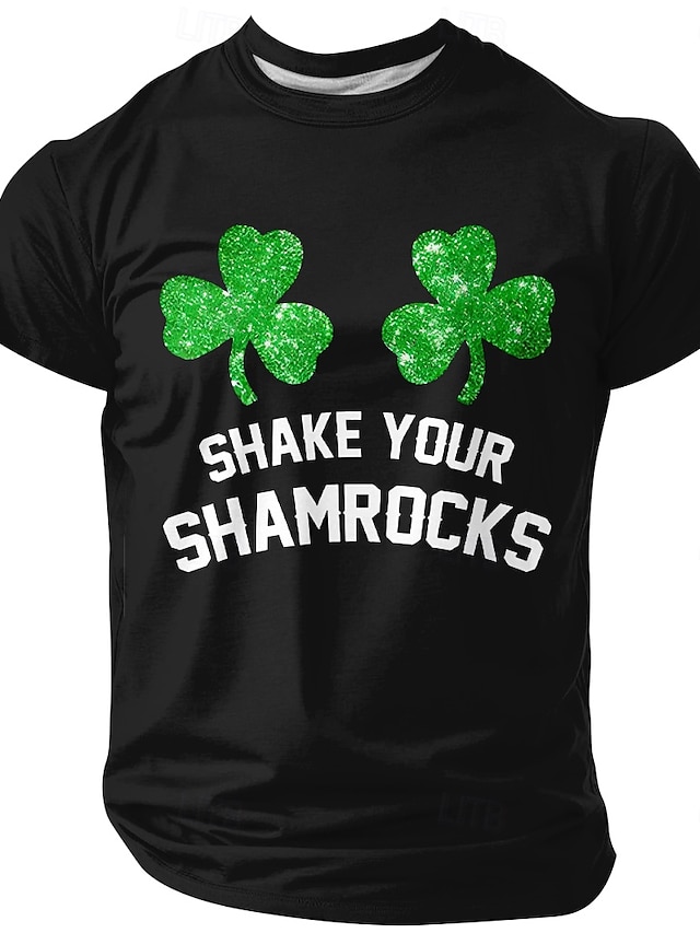 St Patricks Day Shake Your Shamrocks Funny Irish Green Clover Black ...