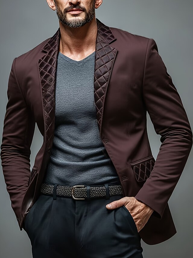 Hombre Chaqueta americana Formal Elegante Casual / Diario Primavera ...