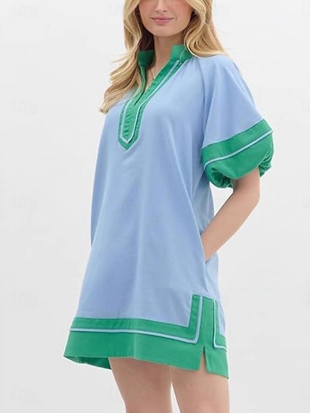 Women's Mini Dress Shirt Dress Casual Dress Fashion Modern Vacation ...