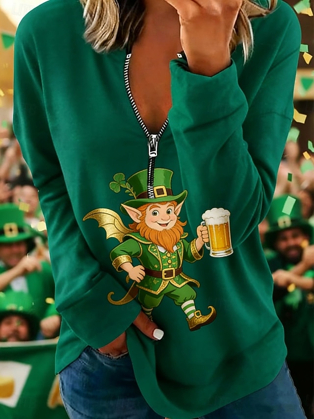 St. Patrick's Day Women's T Shirt Tee Top Graphic Beer Fashion Stylish ...