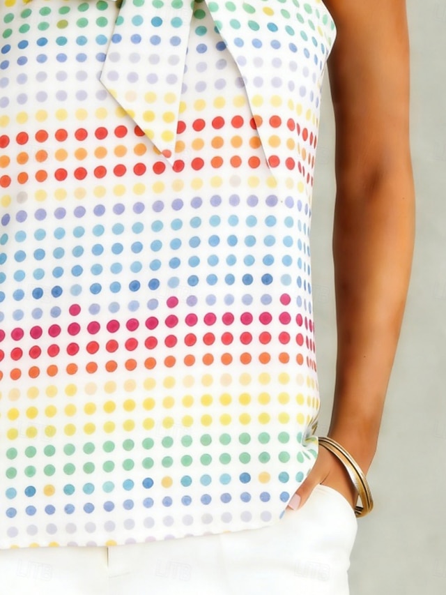 Women's Satin Top Halter Neck Top Tank Top Sleeveless Shirt Graphic ...