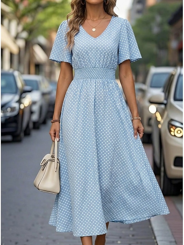 Women's Midi Dress Casual Dress Print Dress Elegant Fashion Modern ...
