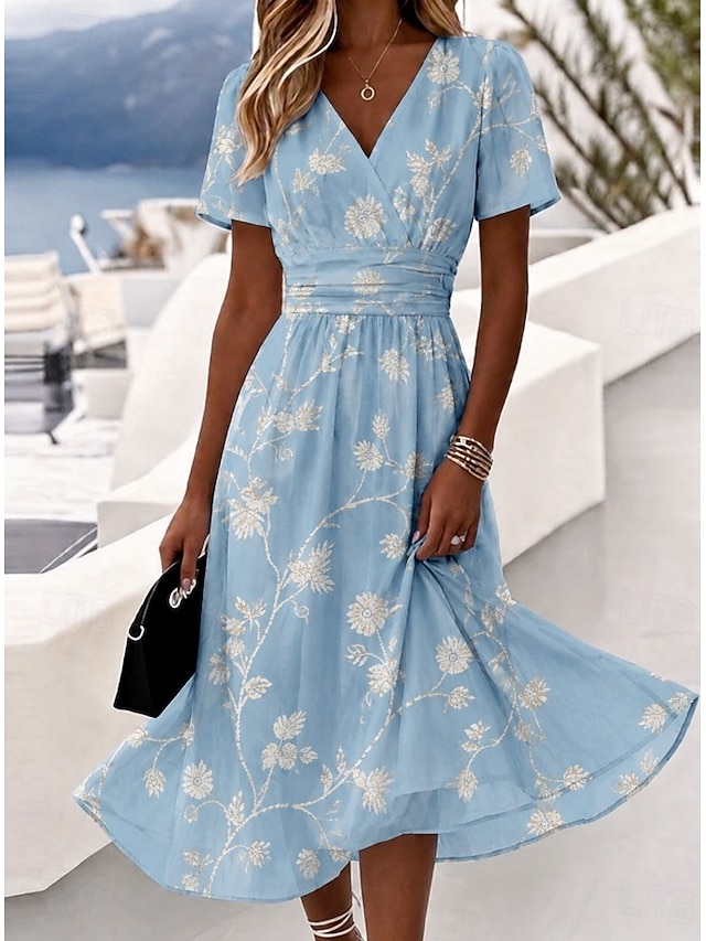 Women's Midi Dress Shift Dress Vacation Casual Boho Daily Summer Dress ...
