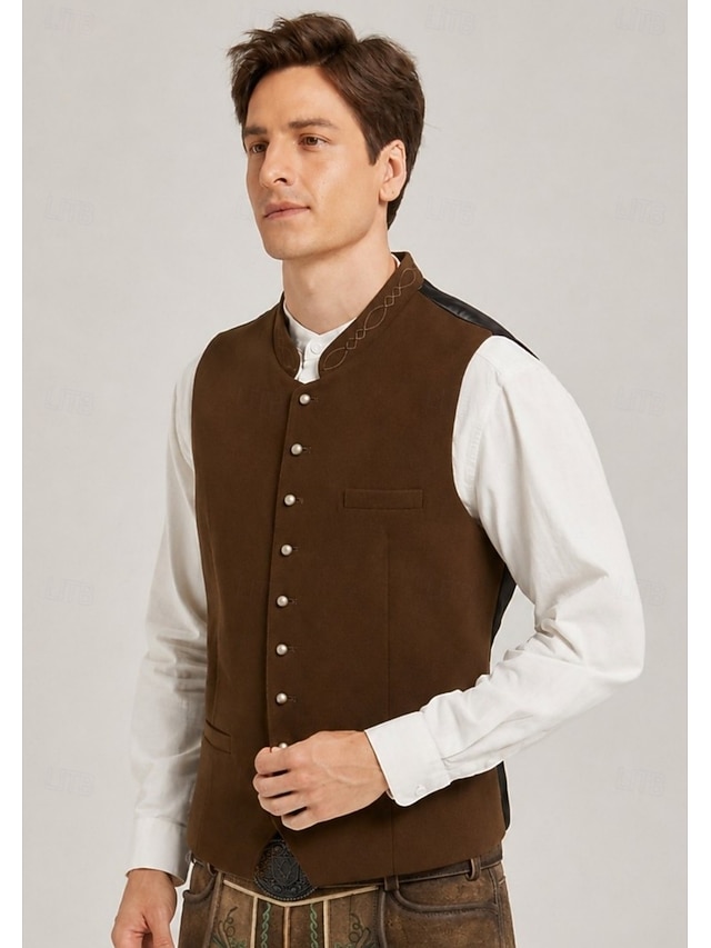 Oktoberfest Trachten Waistcoat Traditional Bavarian Vest Embroidery ...