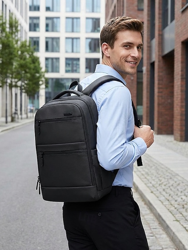 Men's Student Laptop Backpack, Multi-Color Water-Resistant Polyester ...