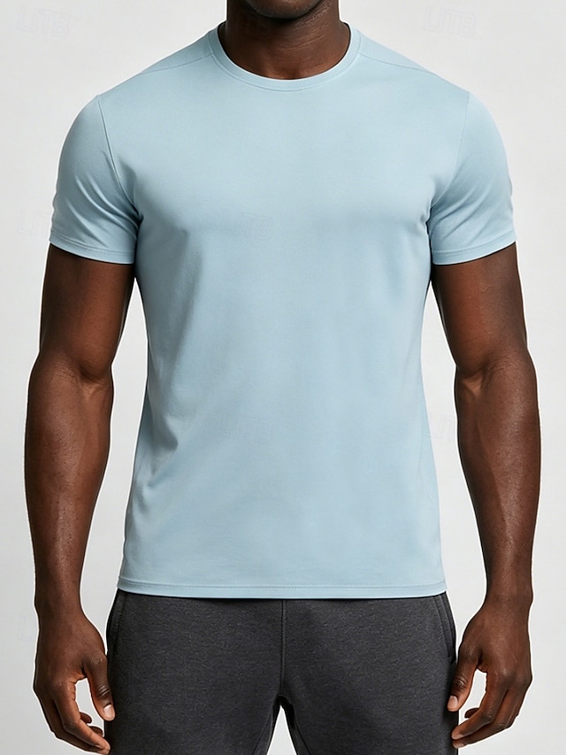 Men's T Shirt Short Sleeve Shirt Tee Top Short Sleeve Crew Neck Summer ...