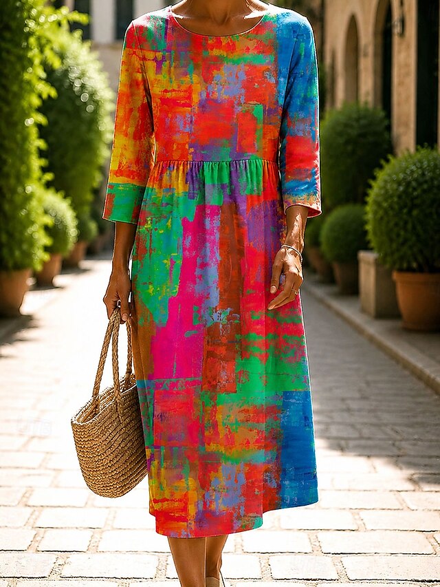 Women's Midi Dress Casual Dress Summer Dress Vacation Casual Beach ...