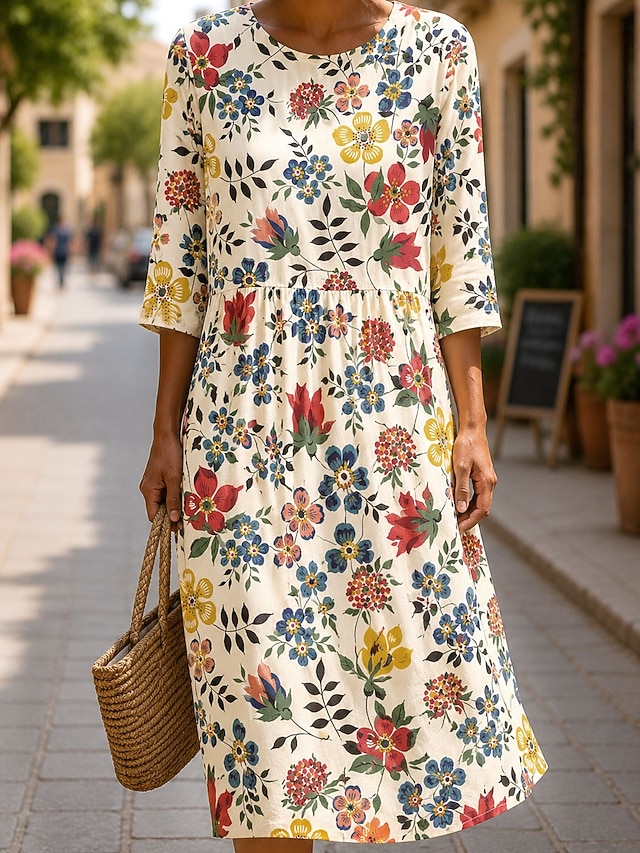 Women's Midi Dress Casual Dress Summer Dress Vacation Casual Beach ...