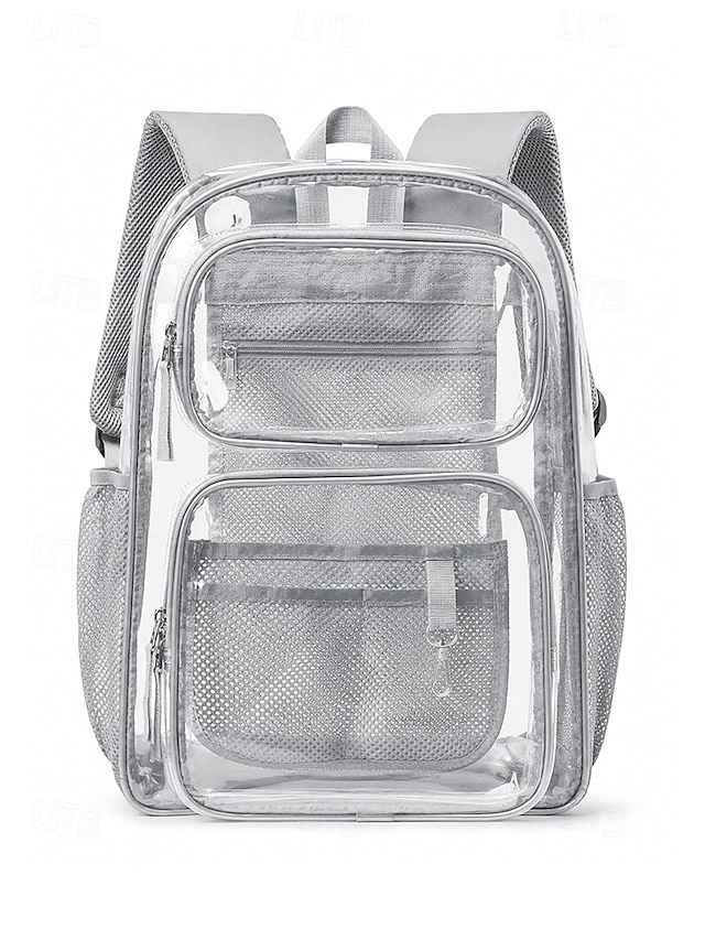 Clear School Backpack for Kids, Transparent PVC Bookbag for Elementary ...