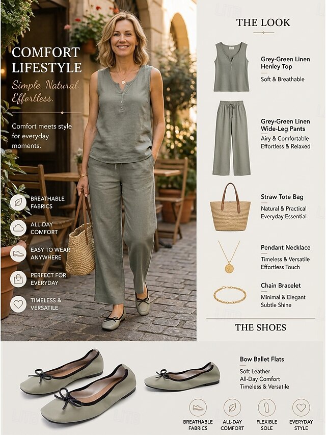 Women's Sage Green Ballet Flats - Ultra Soft Leather Foldable Shoes for ...