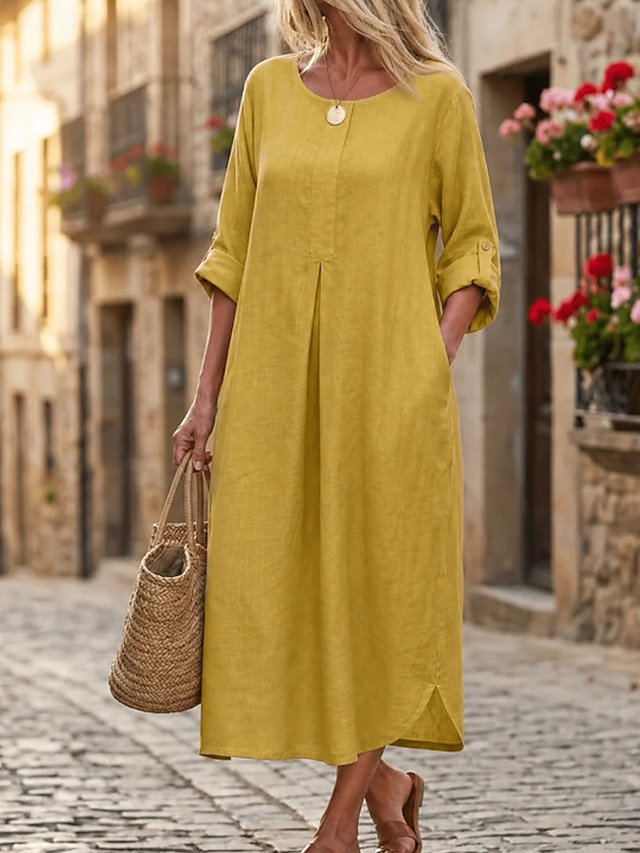 Women's Maxi Dress Casual Dress Summer Dress Basic Classic Daily ...