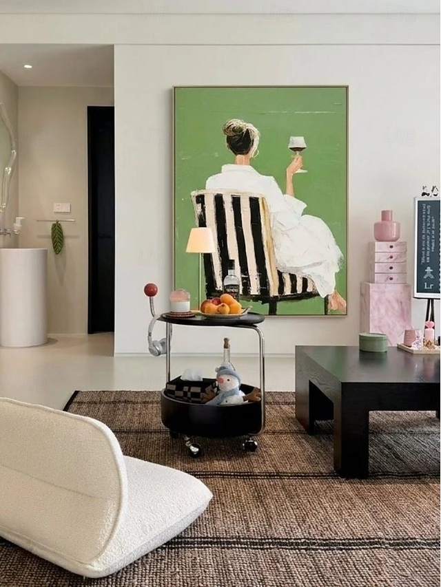 Handmade Oil Painting Canvas Wall Art Decoration Woman Abstract Girl ...