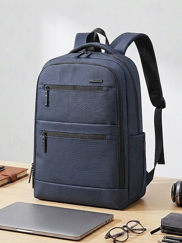 Men's Student Laptop Backpack, Multi-Color Water-Resistant Polyester ...