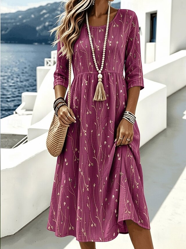 Women's Midi Dress Sundress Casual Dress Summer Dress Vacation Casual ...