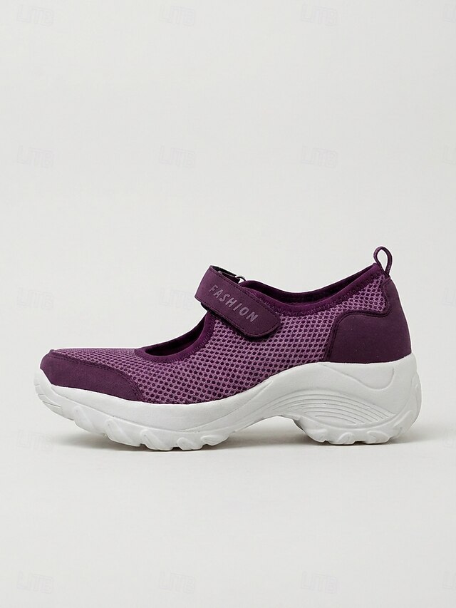 Women's Mary Jane Walking Shoes – Breathable Mesh Comfort Sneakers with ...