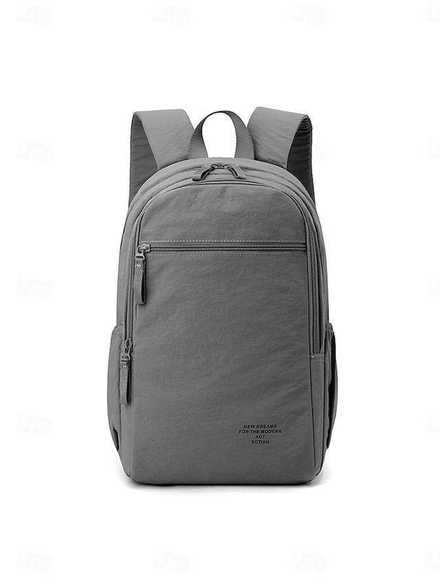 Men's Gray Casual Laptop Backpack, Durable Multi-Pocket Work and School ...