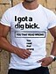 Men's Graphic Letter Dig Bick T Shirt Casual Style 100% Cotton Short ...