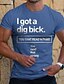 Graphic Letter Dig Bick Black White Blue T shirt Tee Casual Style Men's ...