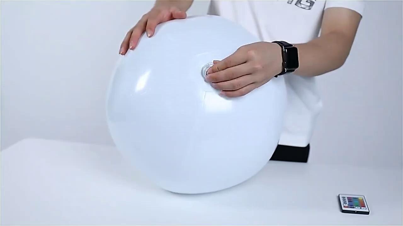 LED Pool Floating Light 40cm Glowing Ball Inflatable Luminous Ball LED ...