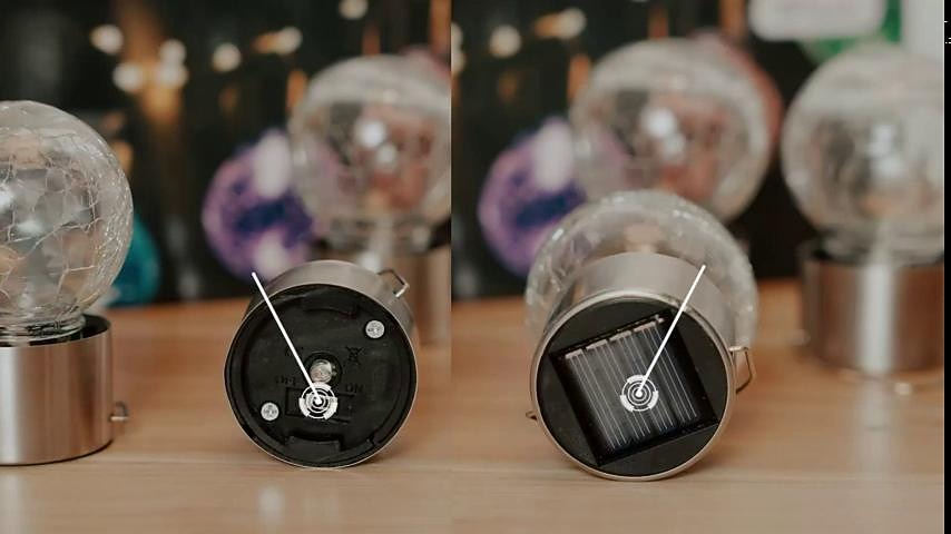 Christmas Decor Lights Outdoor Cracked Glass Solar Lights Hanging ...